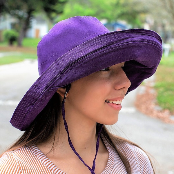 Purple Floppy Hat - Etsy
