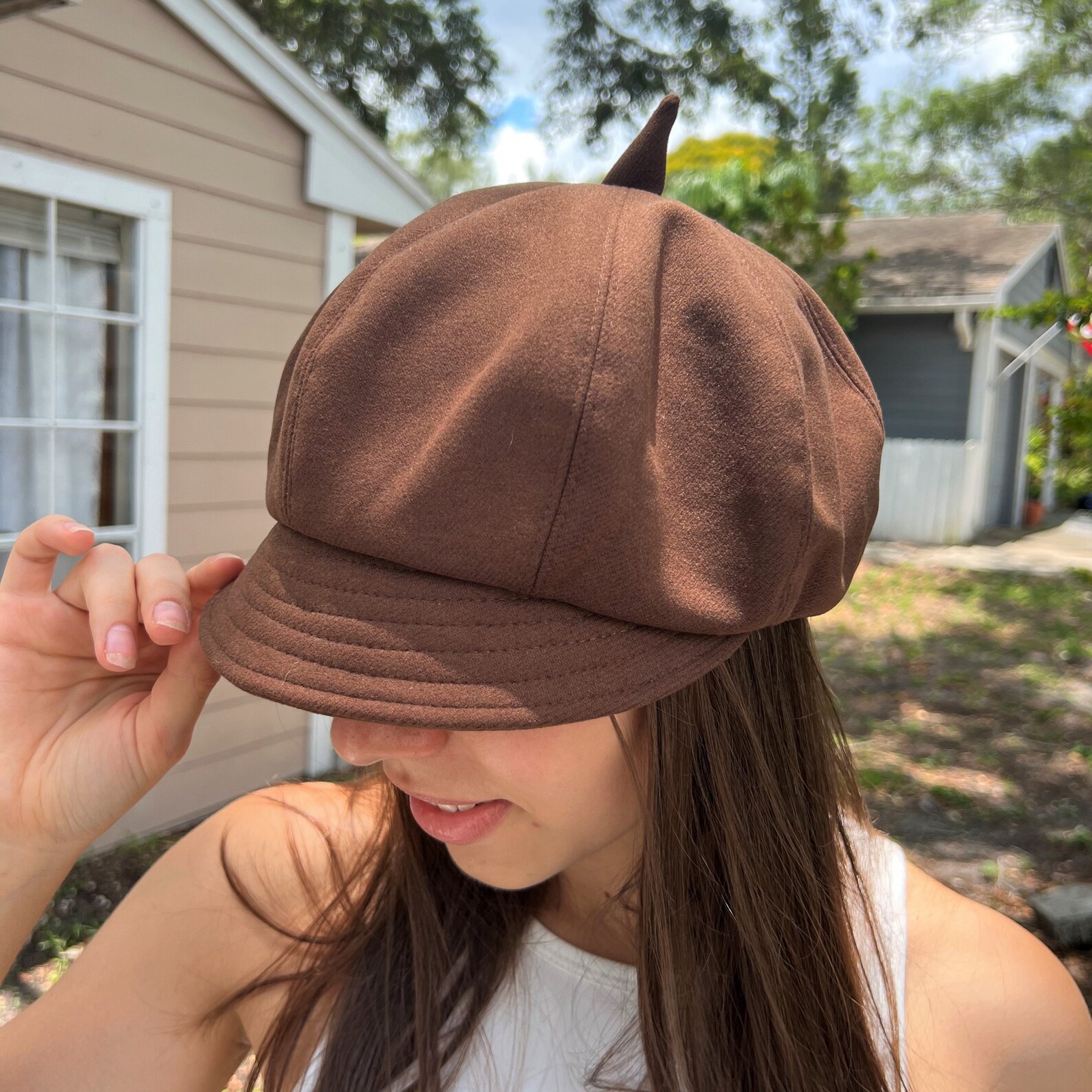 Oversized Newsboy Hat, Baker Boy Cap, Apple Hat for Man Women, Handmade ...