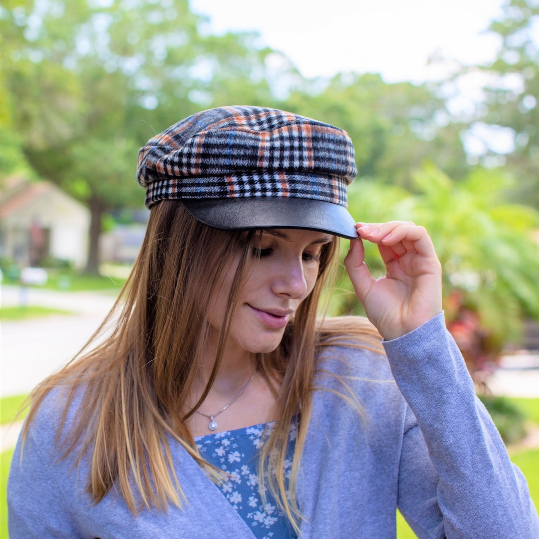 Chauffeur Hat for Women, Classic Vintage Newsboy Cap Costume Hats ...