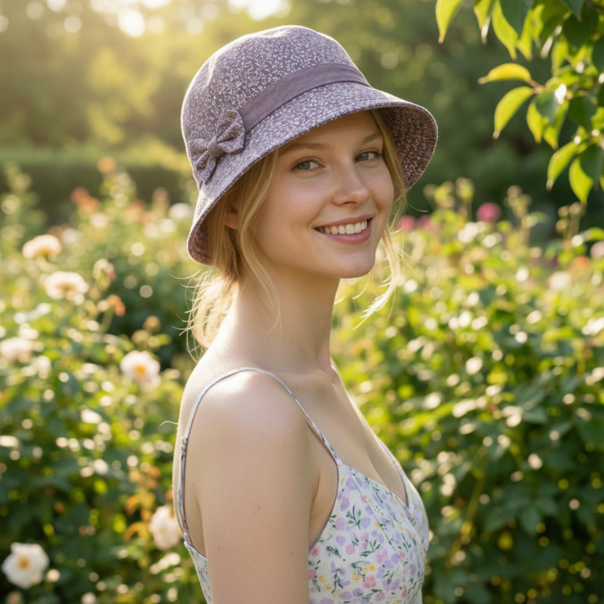 100% Cotton Cute Summer Bucket Hat With Bow - Colorful Foldable Women's ...