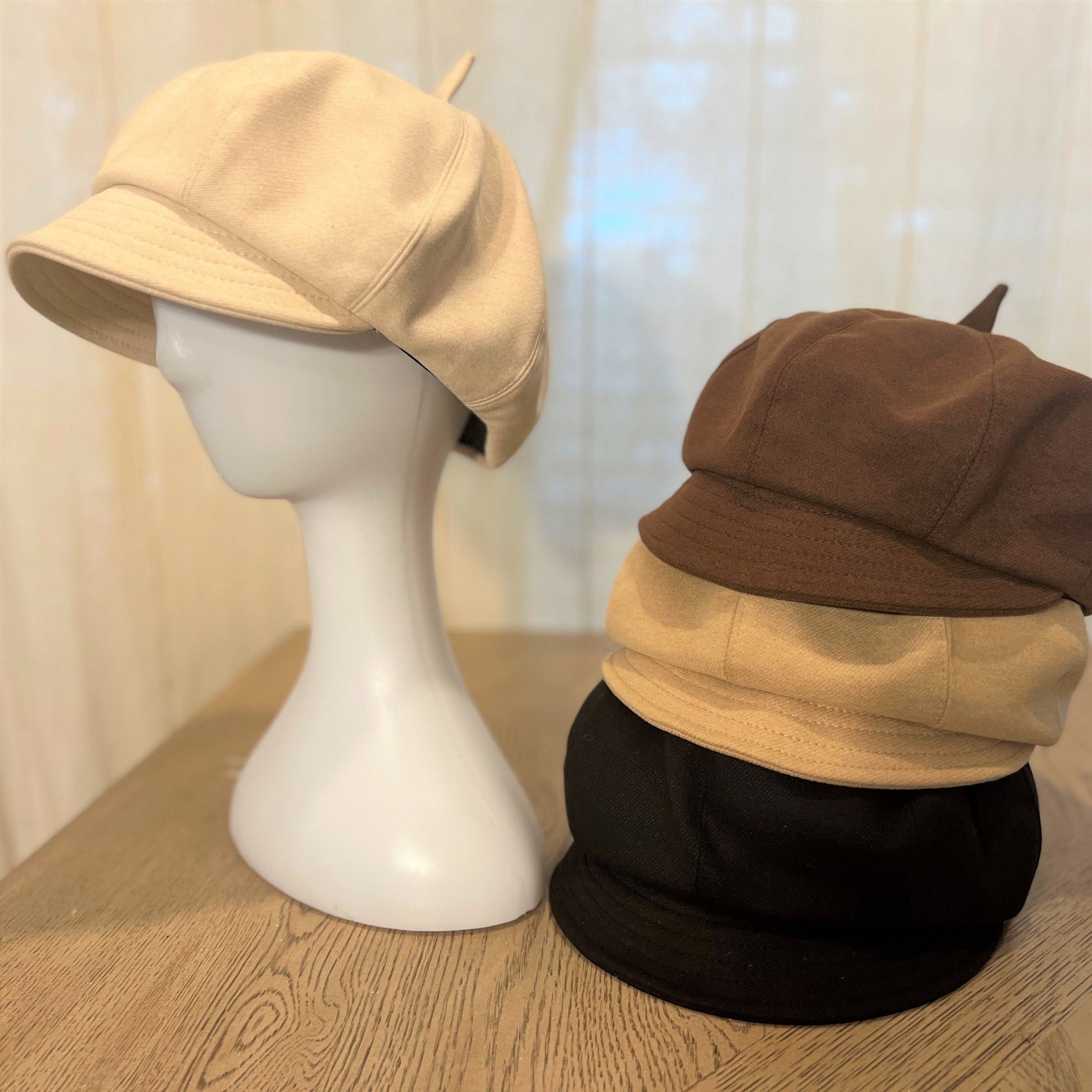 Oversized Newsboy Hat, Baker Boy Cap, Apple Hat for Man Women, Handmade ...