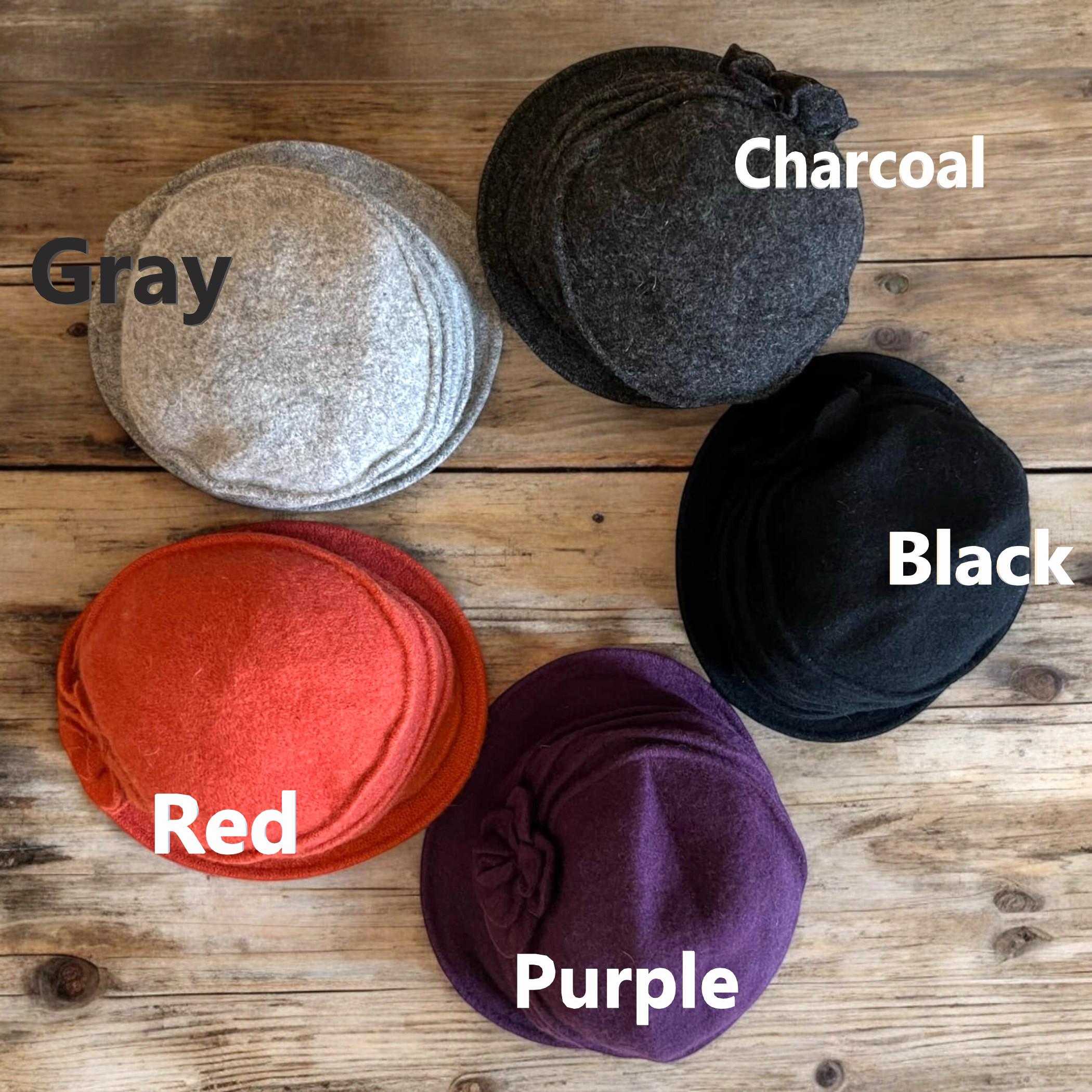 Retro Winter Cloche Hats With Flower Flapper Hat for Women - Wool Hats ...