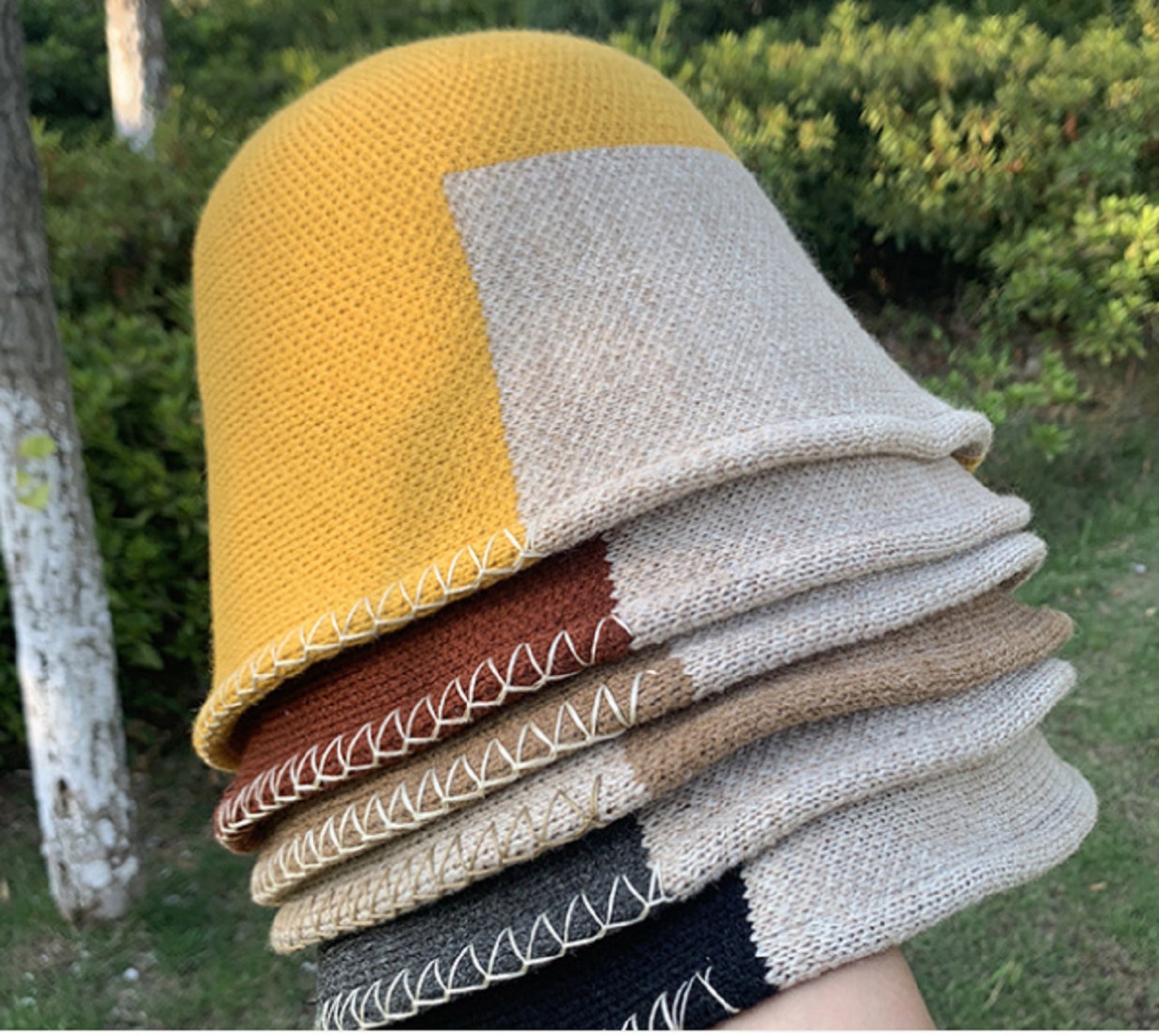 Women Hats for Fall and Spring, Black Hat Women, Winter Bucket Hat for ...
