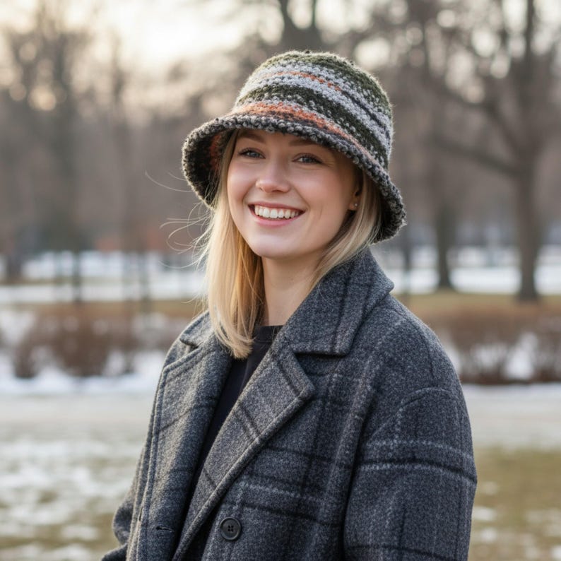 Colorful Winter Hat Bucket Hat for Women Cloche Hats for Fall and ...