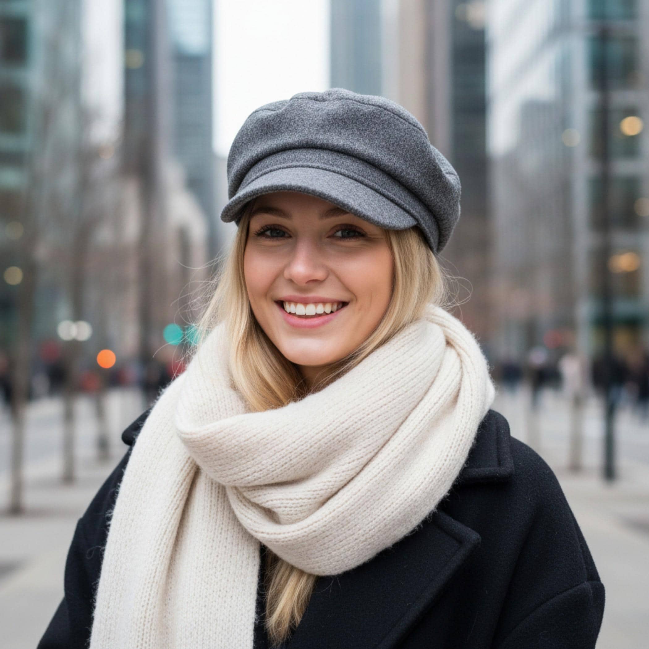 Newsboy Cap Womens Beret Military Cadet Cap Style Winter Hat, 100% Wool ...