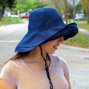 Red Sun Hat Wide Brim 5" Bucket Hat Summer Hat Women Beach 100% Cotton ...