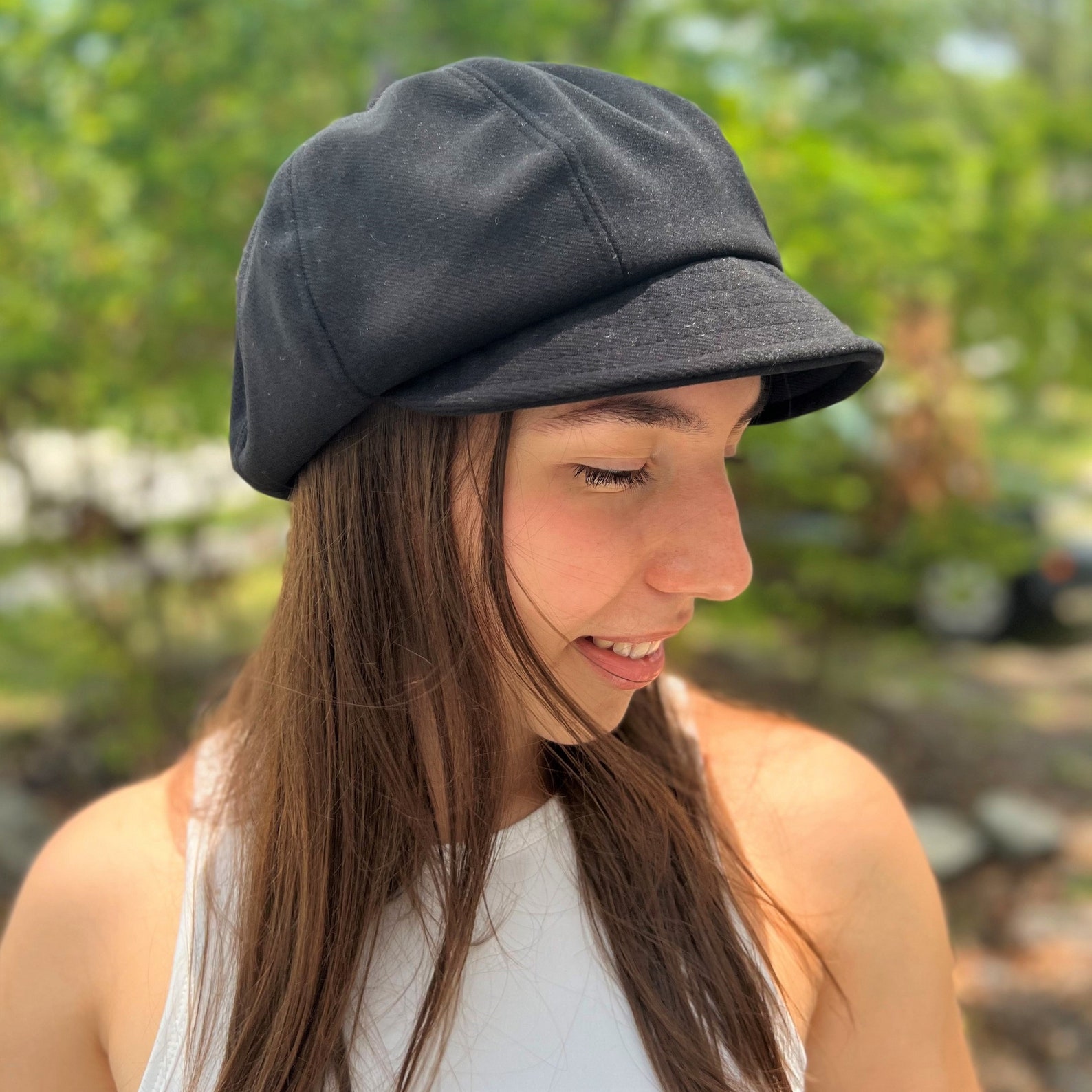 Oversized Newsboy Hat, Baker Boy Cap, Apple Hat for Man Women, Handmade ...