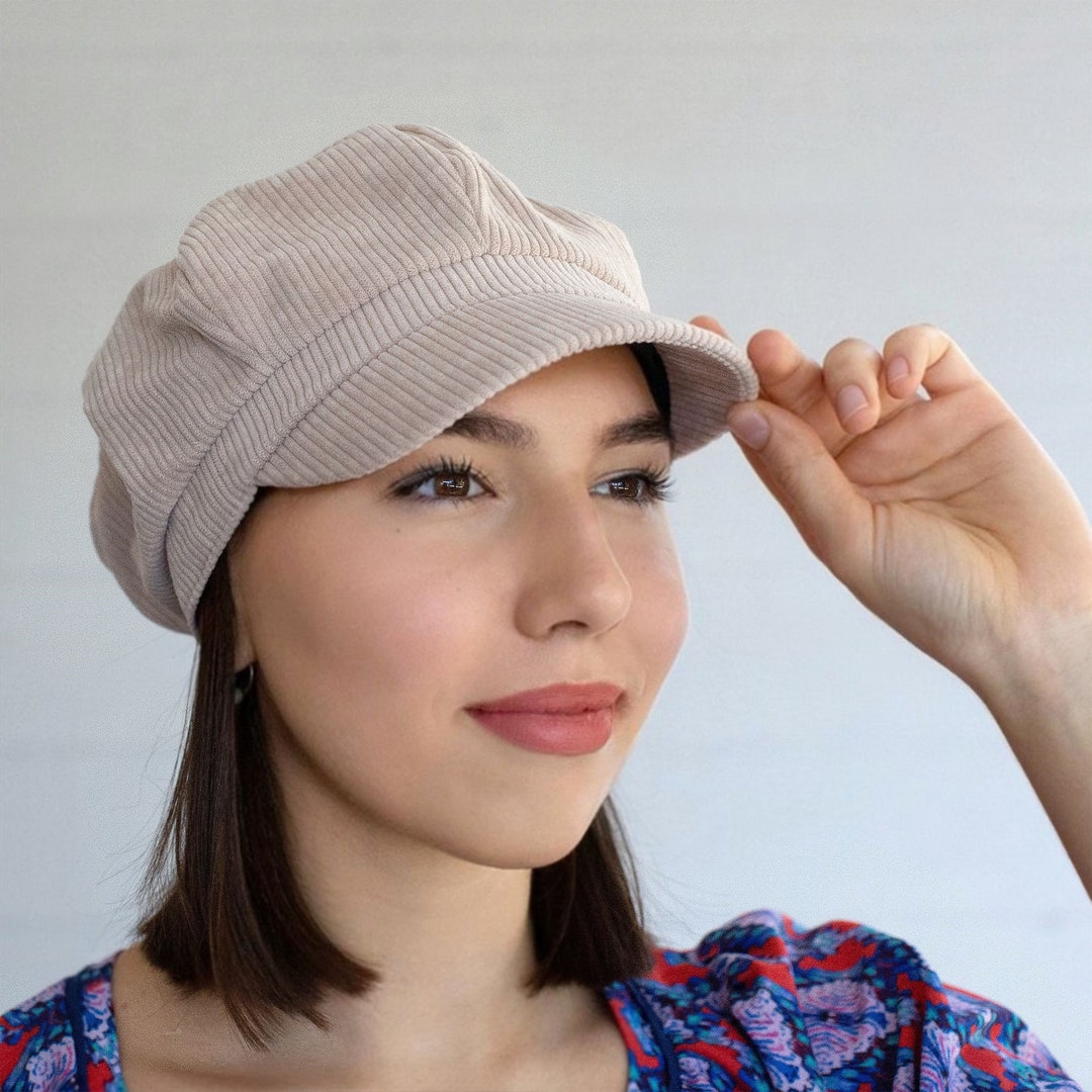 Corduroy Newsboy Hat Women Paperboy Hat Gavroche Hat Corduroy Hat ...
