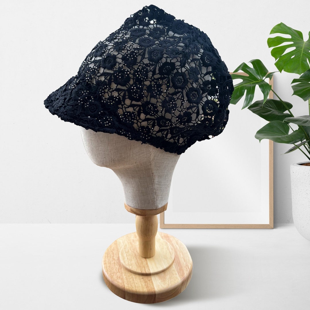 Women's Chic Lace Beret Turban Vintage Spring Summer Hats for Ladies ...