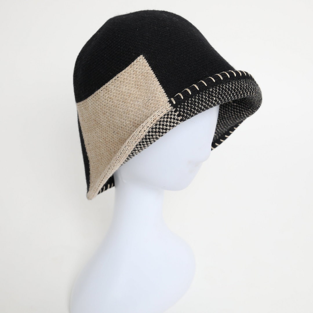 Women Hats for Fall and Spring, Black Hat Women, Winter Bucket Hat for ...