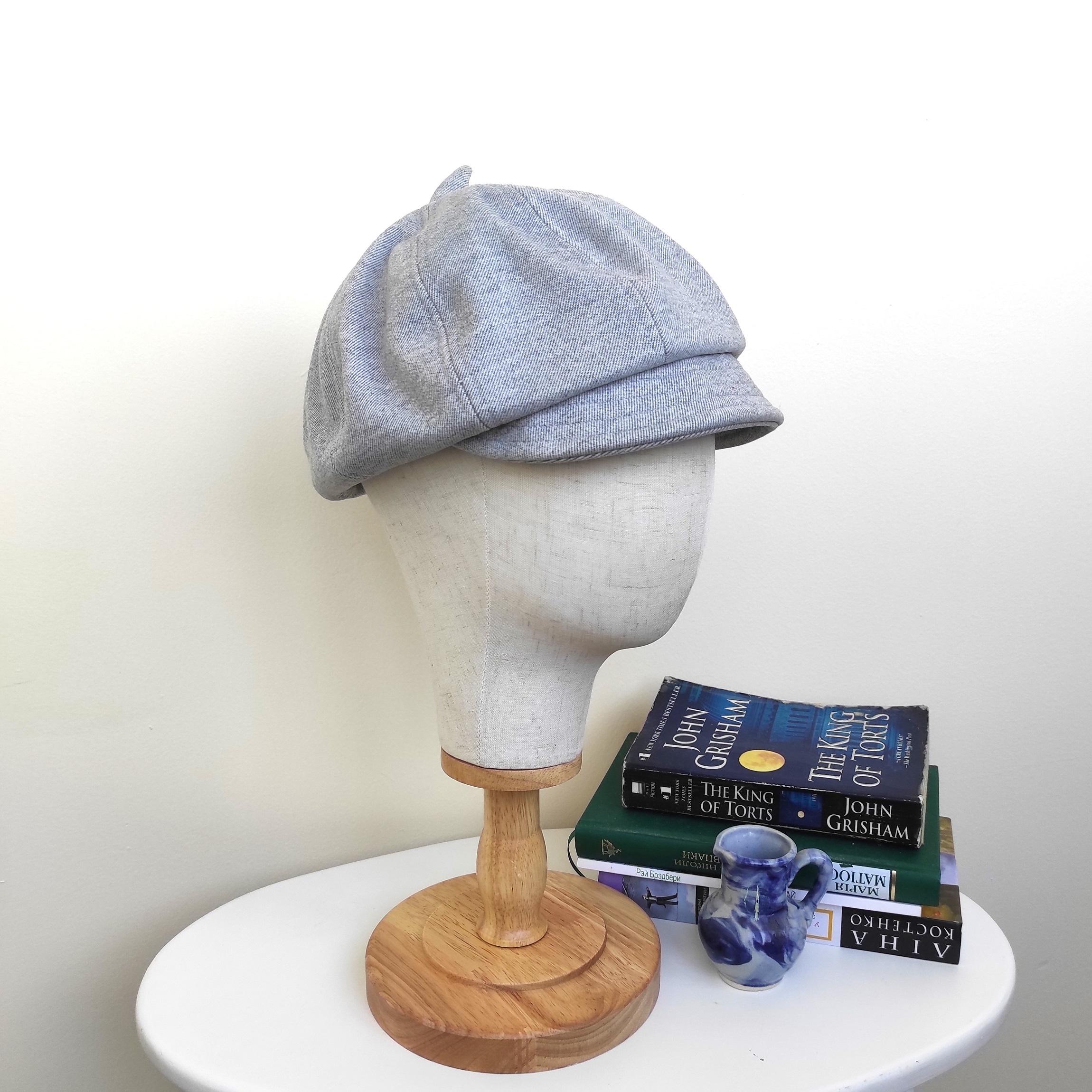 Oversized Newsboy Beret Hat, Cotton Hat for Man Women, Handmade Newsboy ...