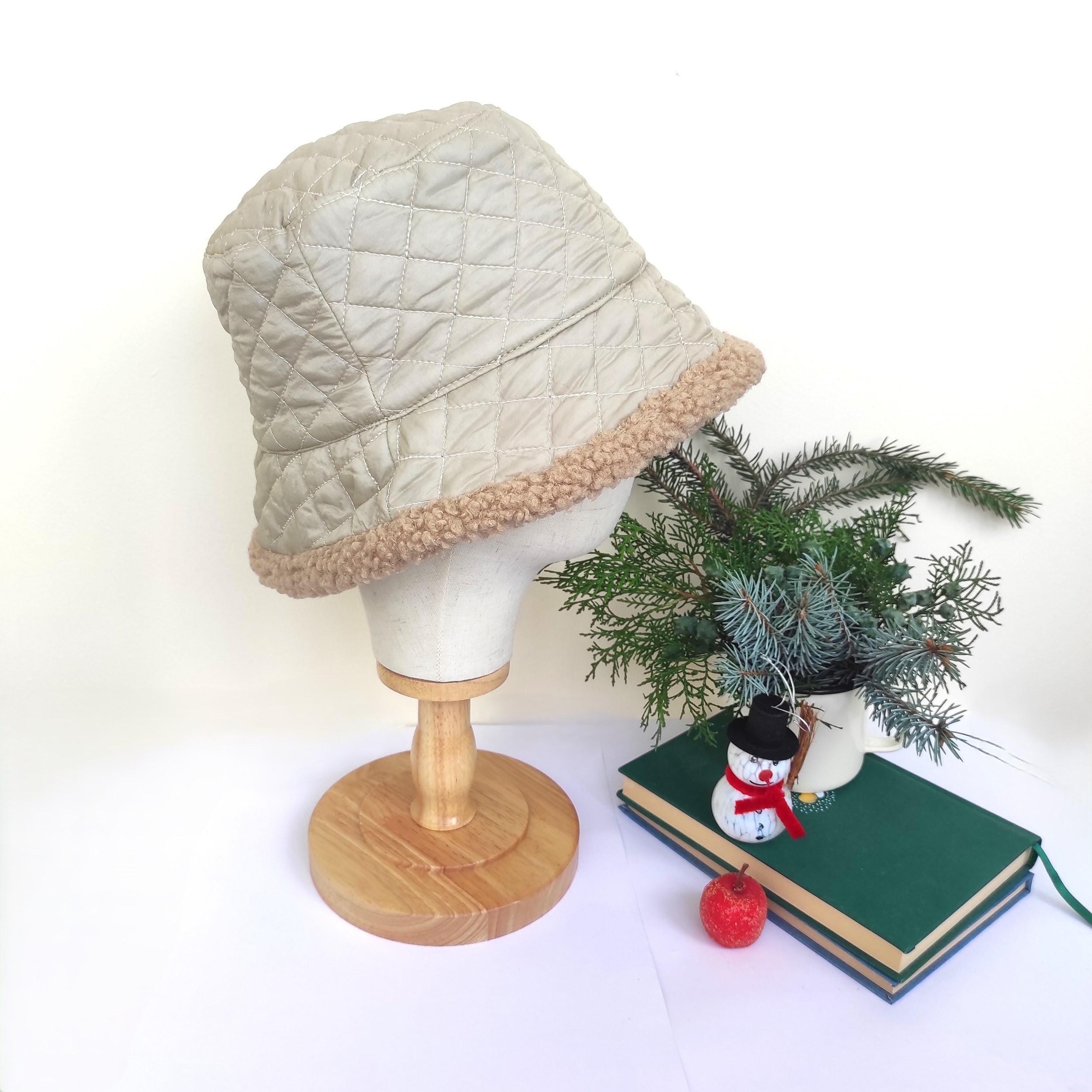 Cozy Vegan Sherpa Bucket Hat: Quilted Winter Warmth for Women - Unique ...