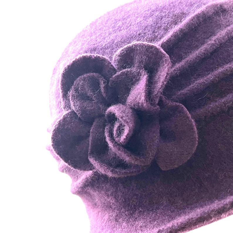 Retro Winter Cloche Hats With Flower Flapper Hat for Women - Wool Hats ...
