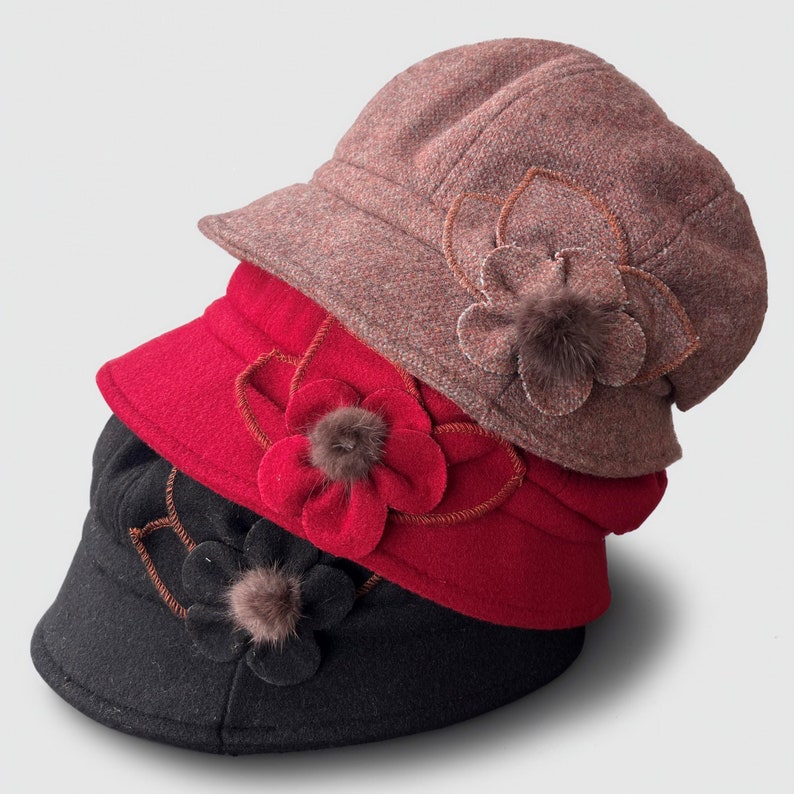 Cloche Hat Womens Bucket Hat, Womens Winter Hats, Wool Hat Women Pretty ...