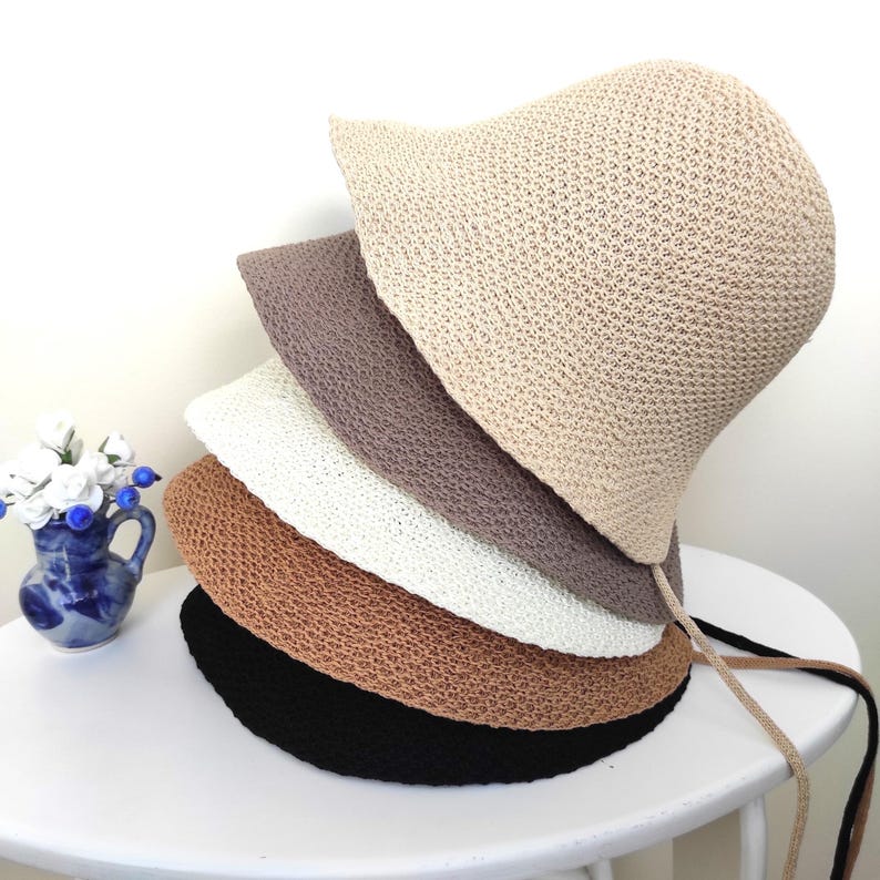 Wide Brim Japanese Fashion Summer Bonnet, Cotton Straw Breathable ...