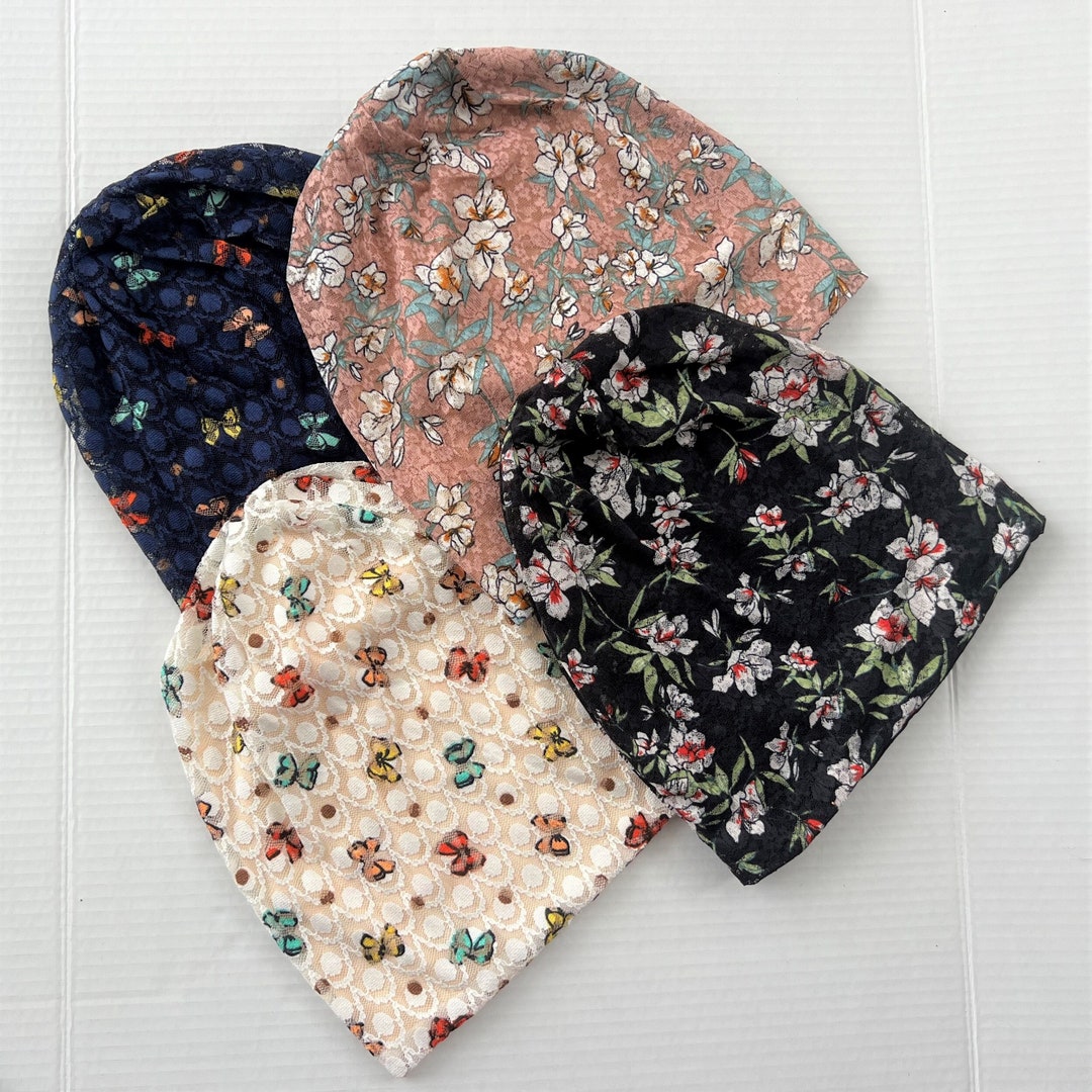 Spring Summer Hat Womens Floral Beanie Super Soft Stretchable Cotton ...