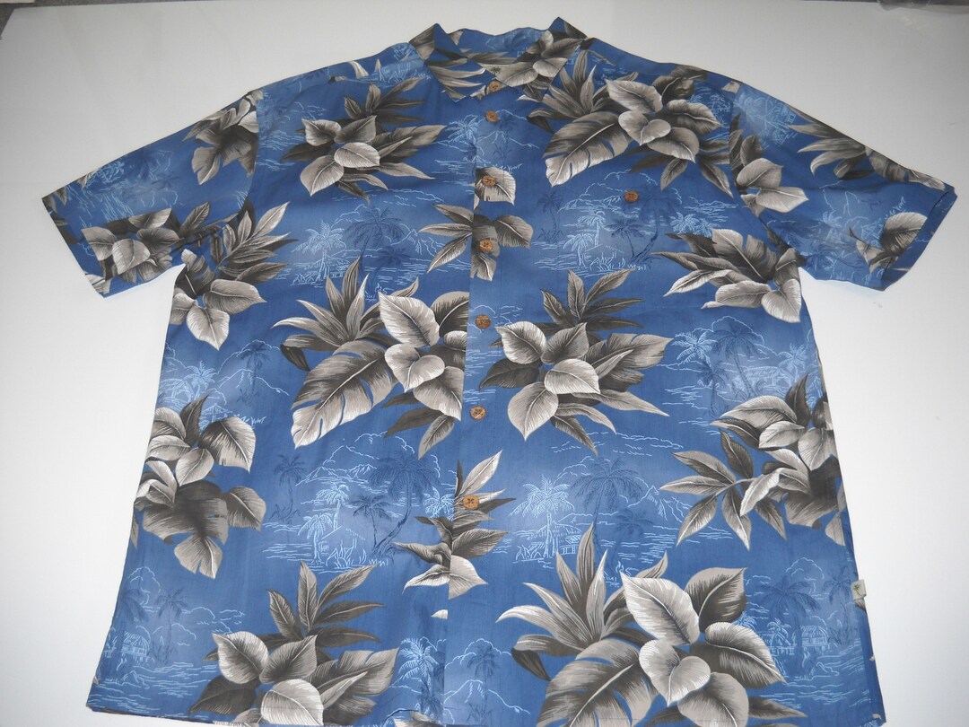 Vintage Island Shores Men's Large Authentic Island Crafted 100% Cotton ...