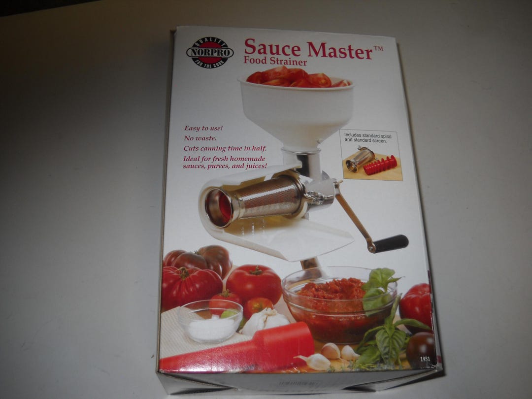 Perfect Never Used Condition, Norpro #1951 Sauce Master Food Processor ...