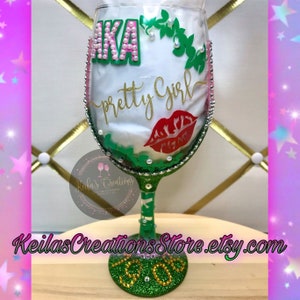 AKA Inspired Sorority Wine Cup by Keila - Etsy
