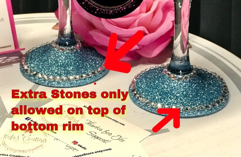 Keila's Original Rhinestone Monogram Wine Glass | Etsy