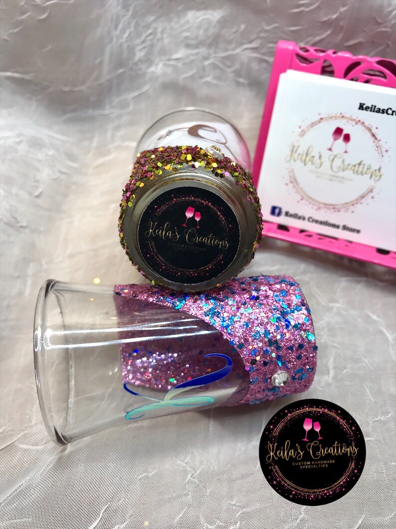 Blinged Out Shot Glass by Keila - Etsy
