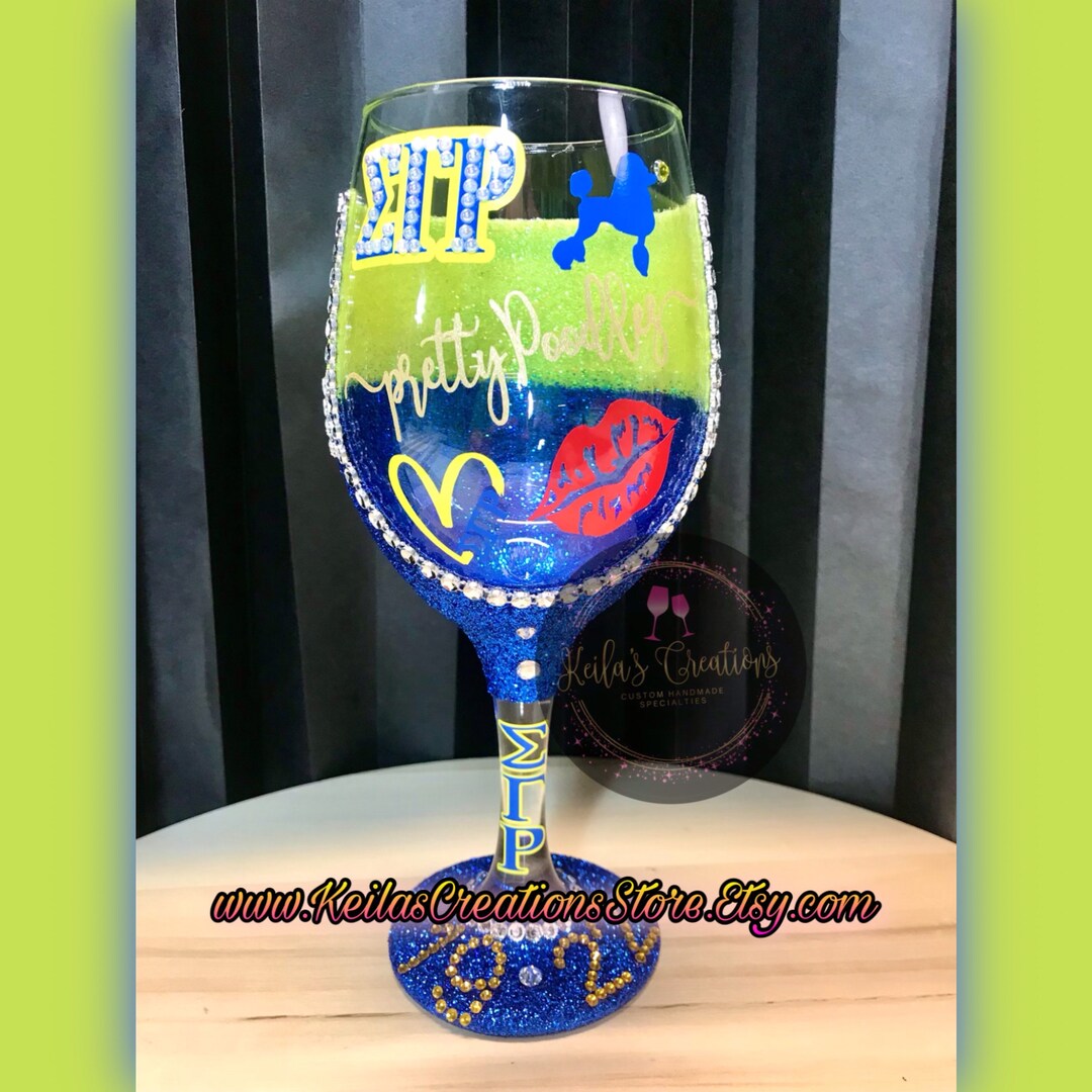 Sigma Gamma Rho Inspired Sorority Stemmed Wine Cup by Keila - Etsy