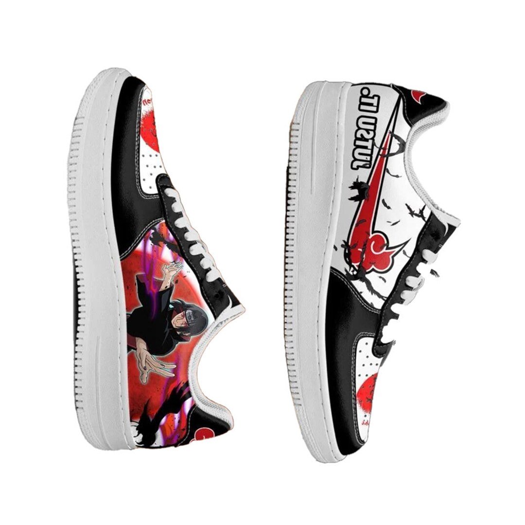 Akatsuki Itachi Air Sneakers Just Jutsu It Customanime Shoes - Etsy