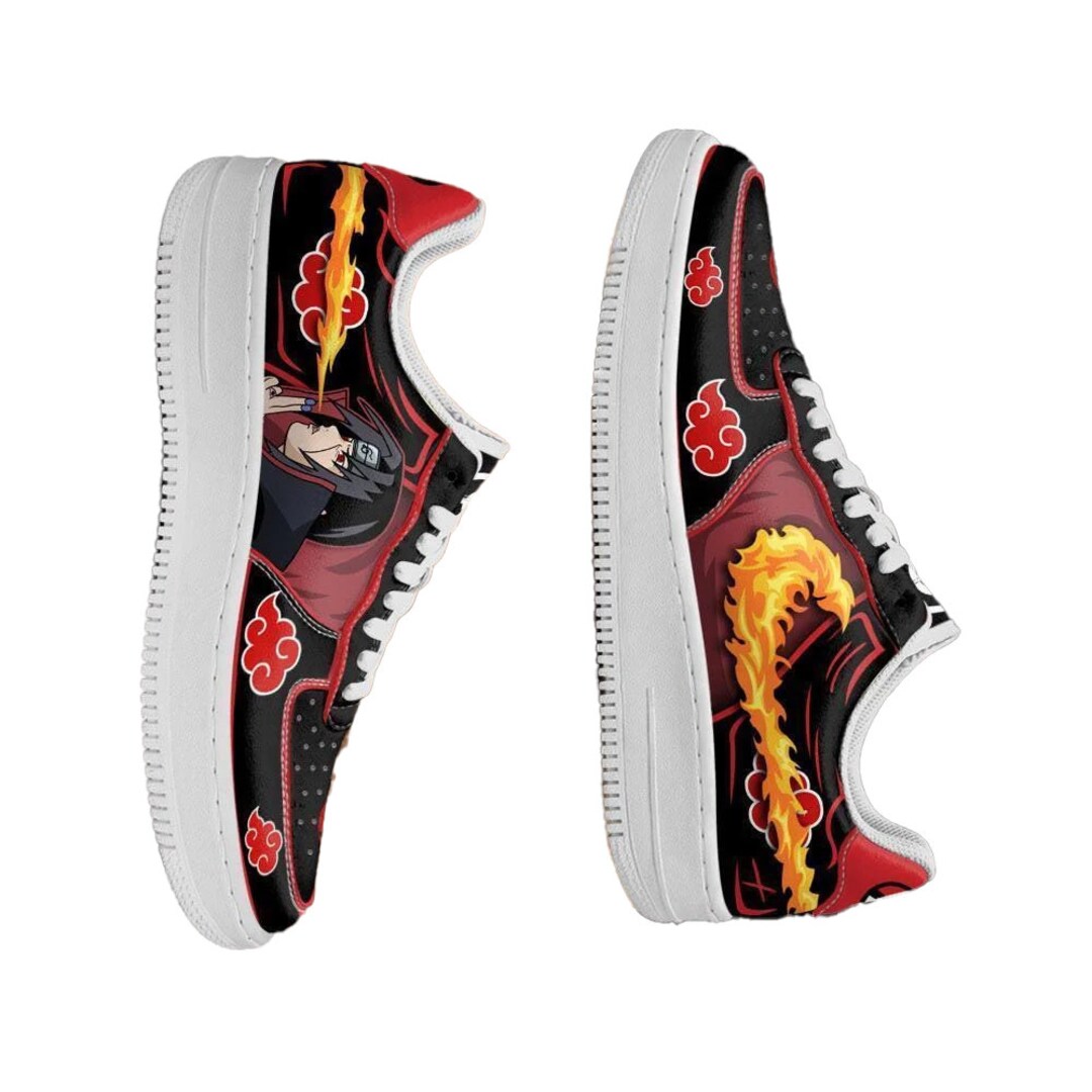 Akatsuki Itachi Air Sneakers Fire Ball Jutsu Custom Anime Shoes - Etsy