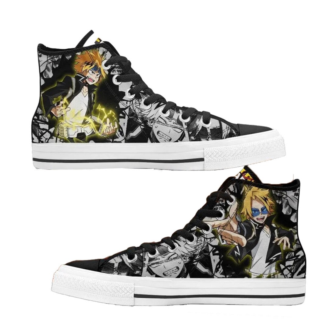 Denki Kaminari High Top Shoes Custom Anime Sneakers - Etsy