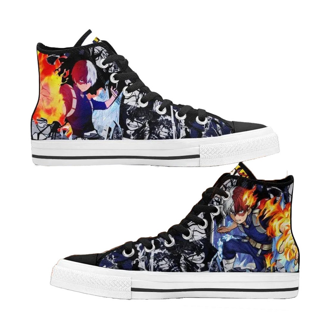 Shoto Todoroki High Top Shoes Custom Anime Sneakers - Etsy