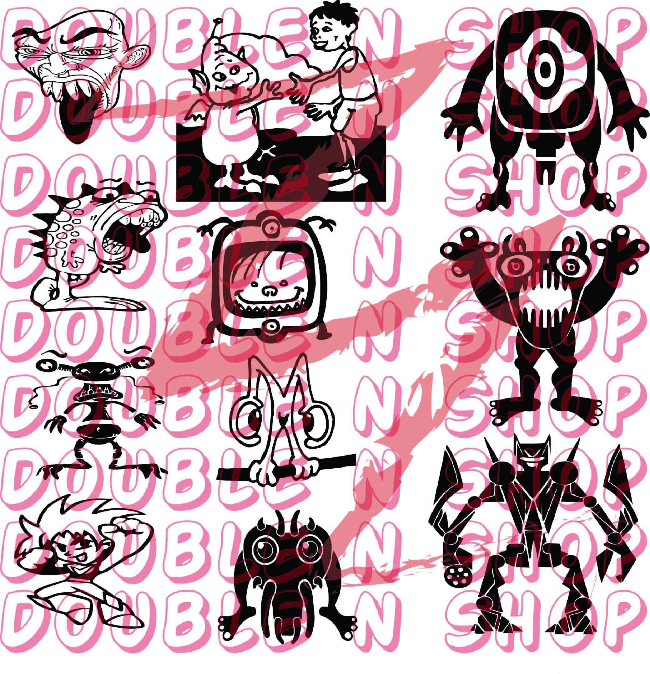 Monsters SVG, Robots SVG, Alien SVG, Monsters Clipart, Monsters ...