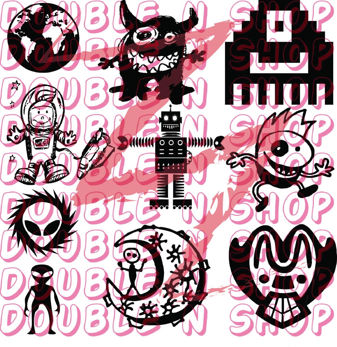Monsters SVG, Robots SVG, Alien SVG, Monsters Clipart, Monsters ...