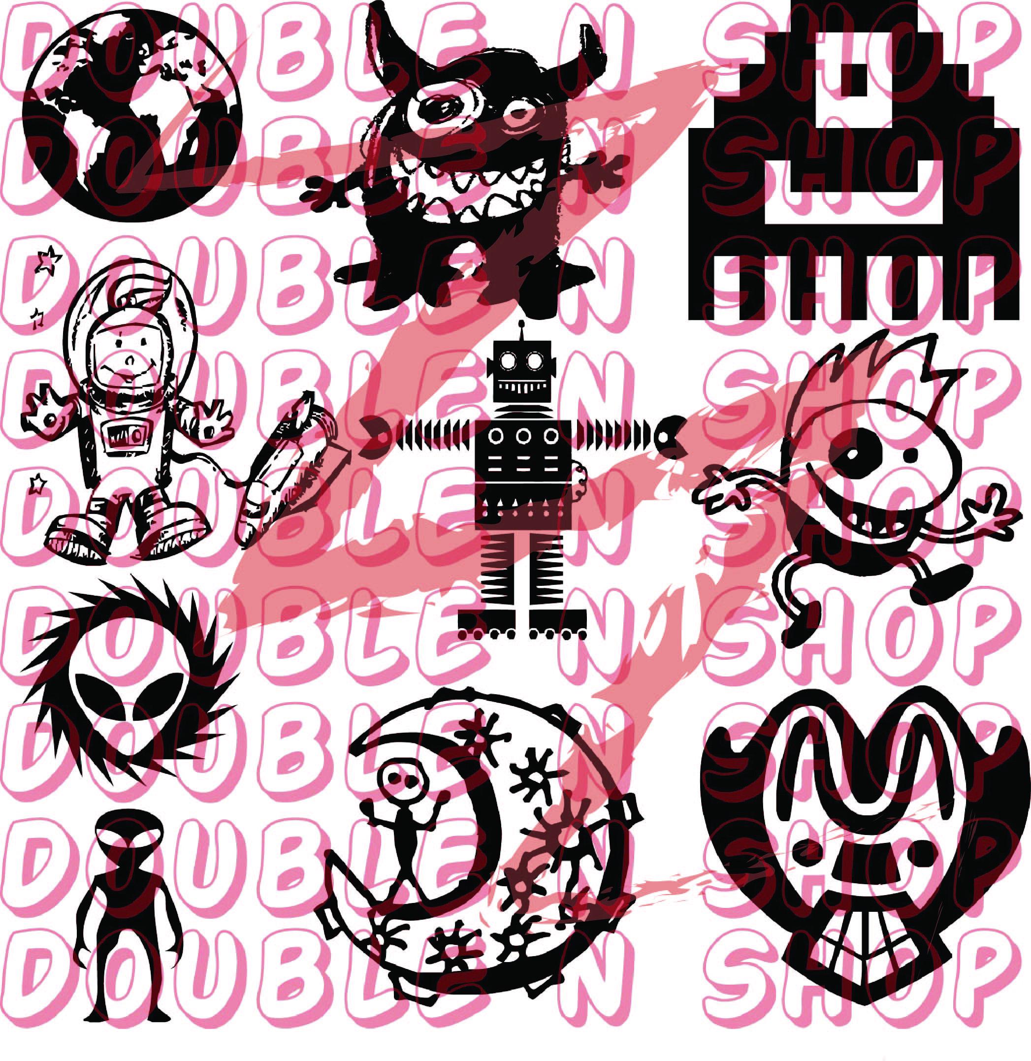 Monsters SVG, Robots SVG, Alien SVG, Monsters Clipart, Monsters ...