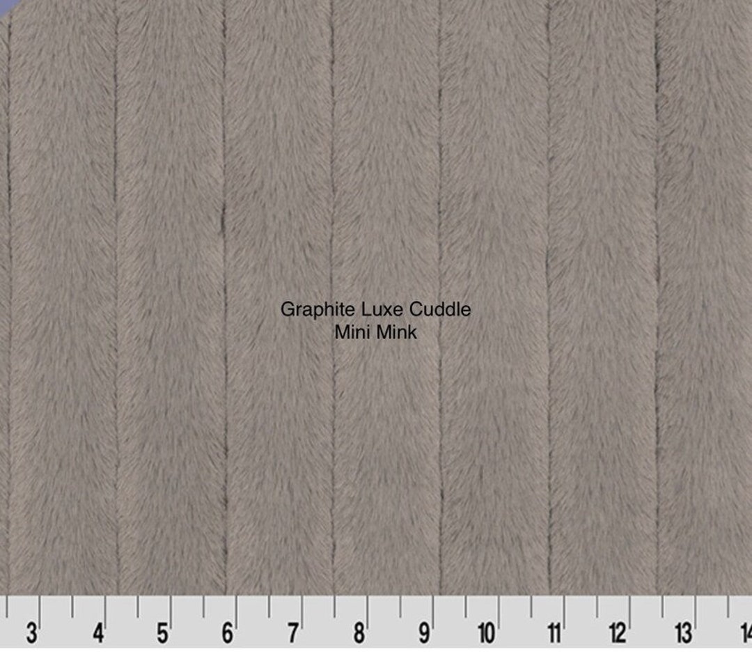 Luxe Cuddle® Mini Mink Channeled in Graphite Luxury Thick High Pile ...