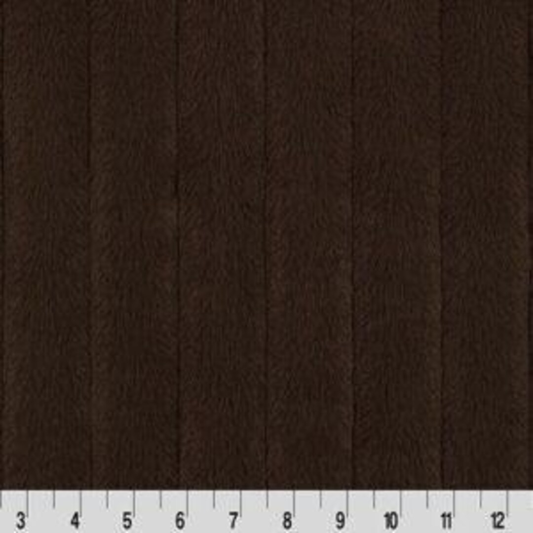 Luxe Cuddle Mini Mink Channeled Minky, 2 Yard Cuddle Cut in Chocolate ...