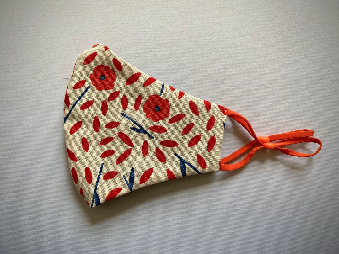 Japanese Flower FACE MASK 100% Premium Cotton With Filter - Etsy
