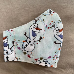 Olaf Frozen Children's FACE MASK, 100% Cotton W/ Filter Pocket ...