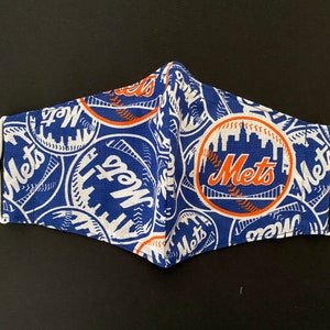 New York Mets MLB Fabric Face Mask 100% Cotton W/ Filter - Etsy