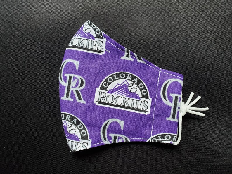 Colorado ROCKIES MLB Fabric Face Mask 100% Cotton W/ Filter | Etsy