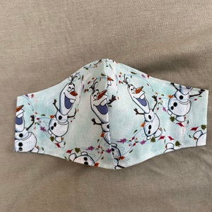 Olaf Frozen Children's FACE MASK, 100% Cotton W/ Filter Pocket ...