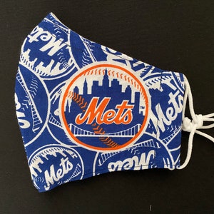 New York Mets MLB Fabric Face Mask 100% Cotton W/ Filter - Etsy