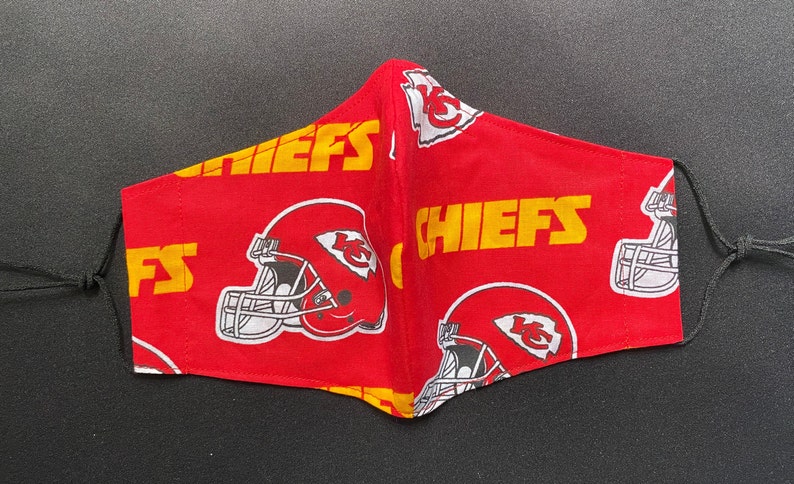 Kansas City Chiefs NFL Fabric Face Mask Filter Pocket - Etsy