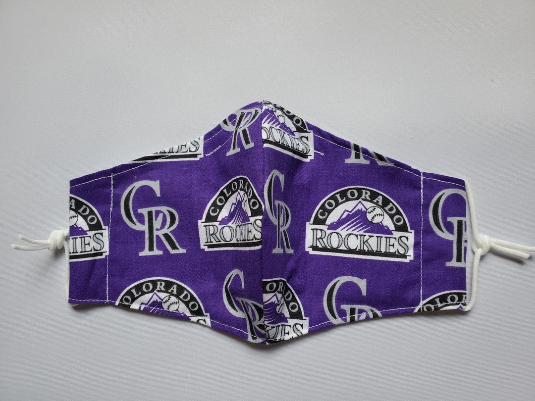 Colorado ROCKIES MLB Fabric Face Mask, 100% Cotton W/ Filter Pocket ...
