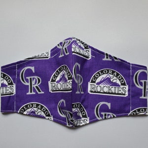 Colorado ROCKIES MLB Fabric Face Mask, 100% Cotton W/ Filter Pocket ...