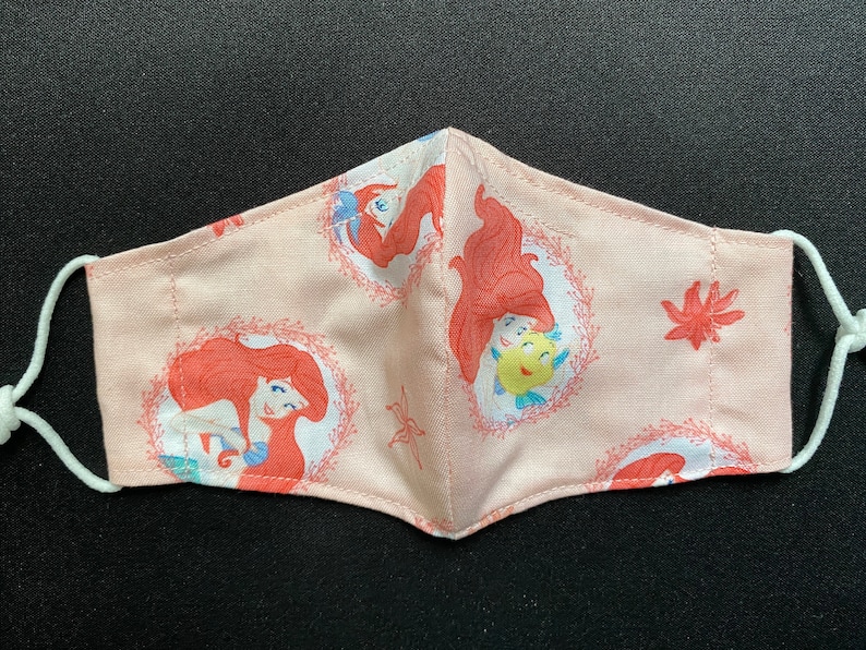 Little Mermaid Ariel Fabric Kids FACE MASK 100% | Etsy