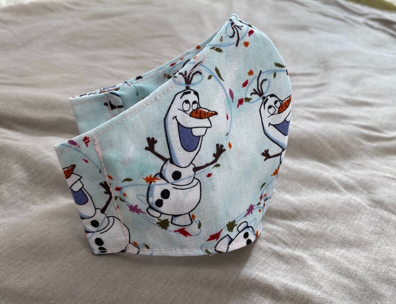 Olaf Frozen Children's FACE MASK 100% Cotton W/ Filter | Etsy