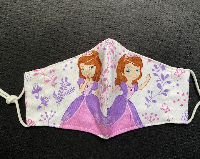 Sofia the First Fabric Kids FACE MASK 100% Premium/organic - Etsy