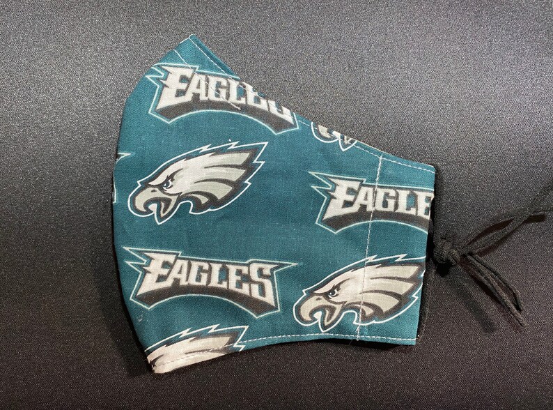 Philadelphia Eagles NFL Face Mask 100% Cotton W/ Filter - Etsy