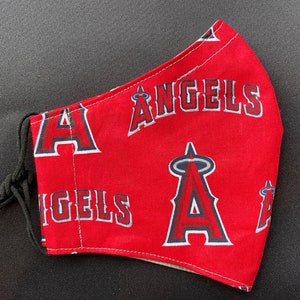 Los Angeles Angels MLB Fabric Face Mask, 100% Cotton W/ Filter Pocket ...