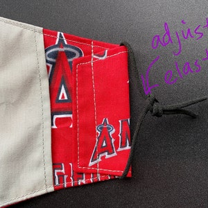 Los Angeles Angels MLB Fabric Face Mask, 100% Cotton W/ Filter Pocket ...